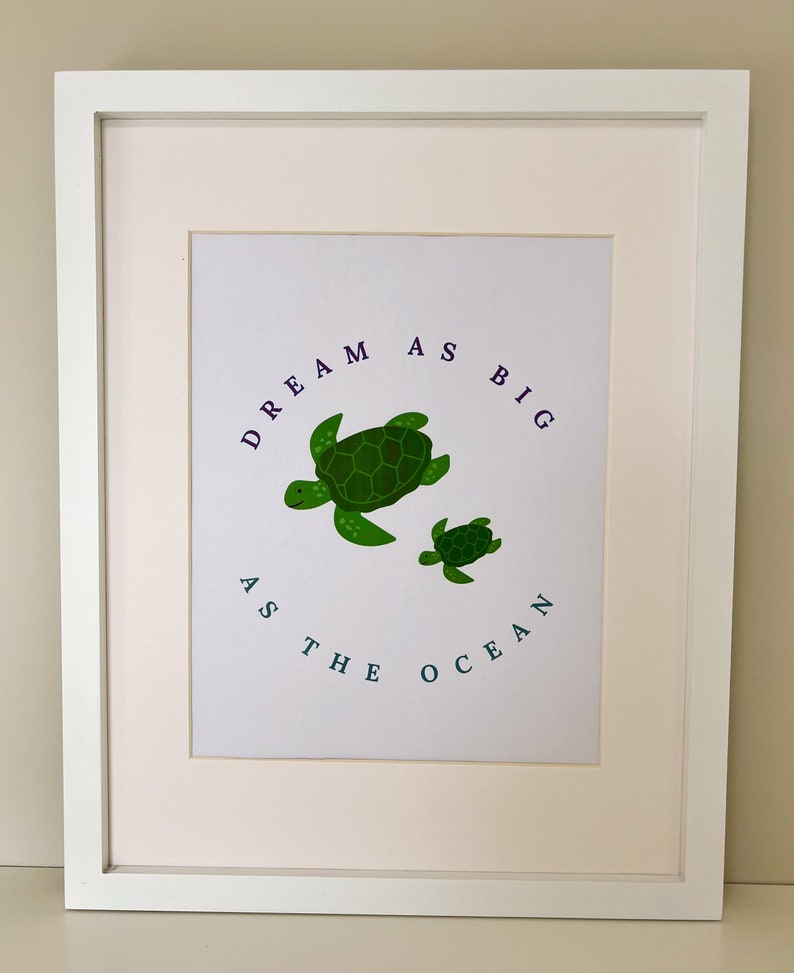 Printable Sea Turtle Nursery Decor, Stay Wild, Make Waves, Dream as Big ...