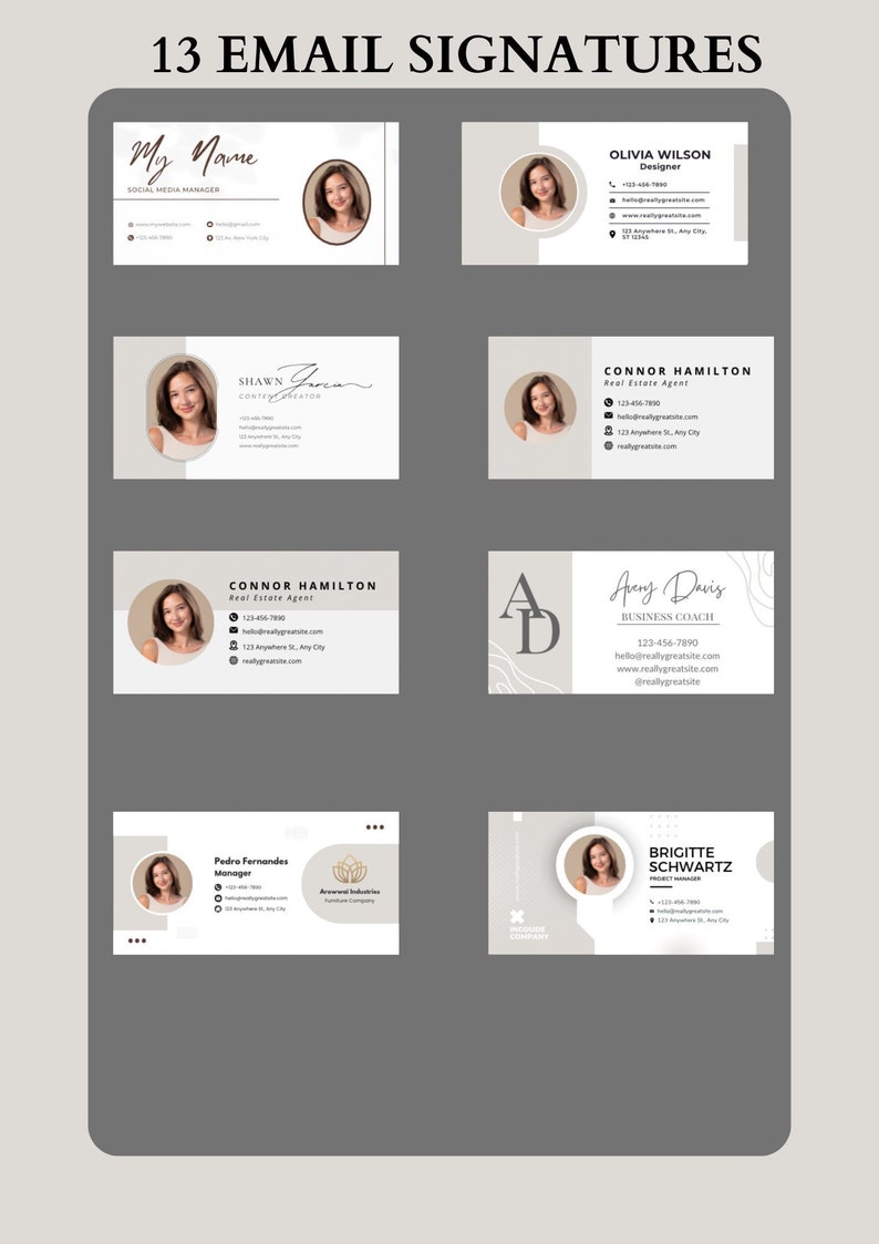 13 Email Signature Template Real Estate, Makerting, SSM, Outlook ...