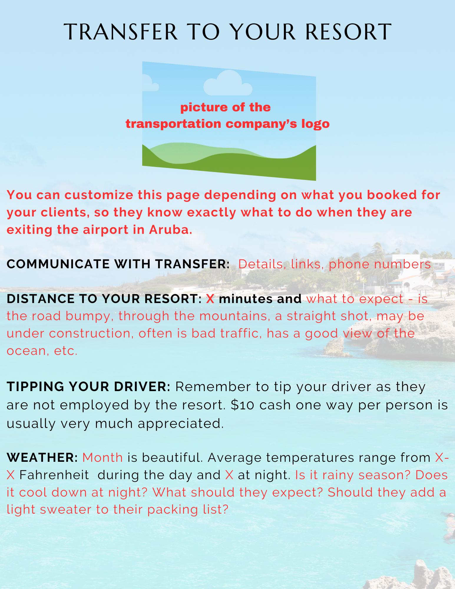Aruba Know Before You Go Template for Travel Agents | Canva Template ...