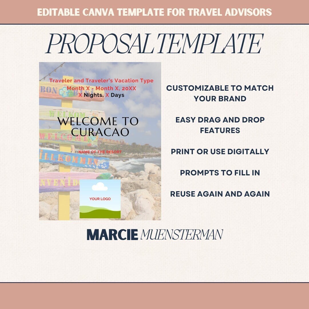 Curacao All Inclusive Proposal Template for Travel Agents | Canva ...
