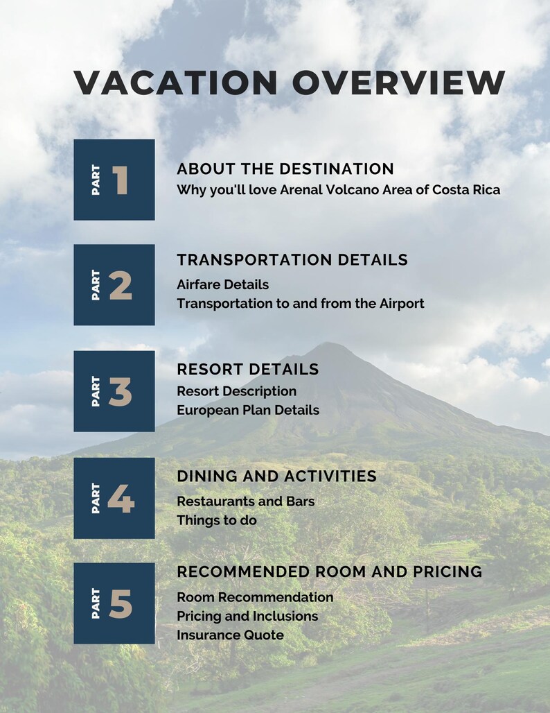 Arenal Volcano All Inclusive Proposal Template for Travel Agents ...