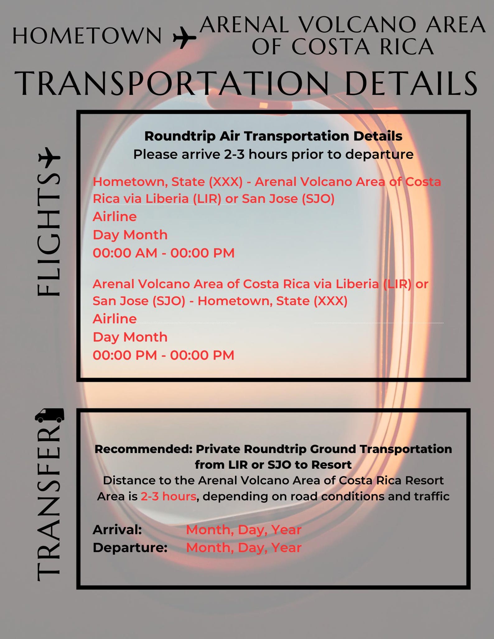 Arenal Volcano All Inclusive Proposal Template for Travel Agents ...