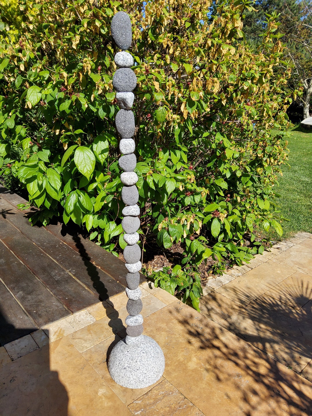 Stone Stele Granite / Lava UNIQUE No. 2024042, Stone Tower, Handmade ...