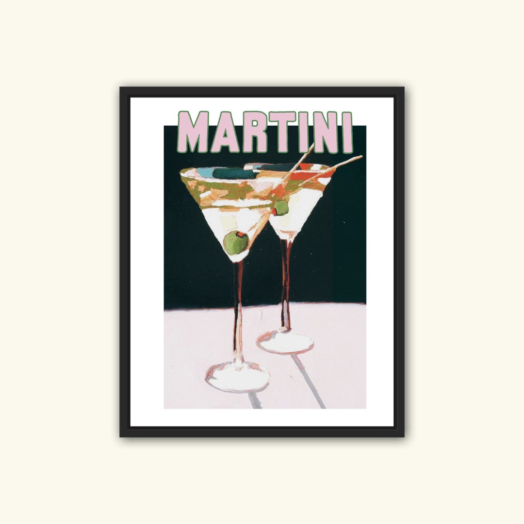 Pretty Martini, Printable Wall Art, Poster Print, Wall Art, Apartment ...