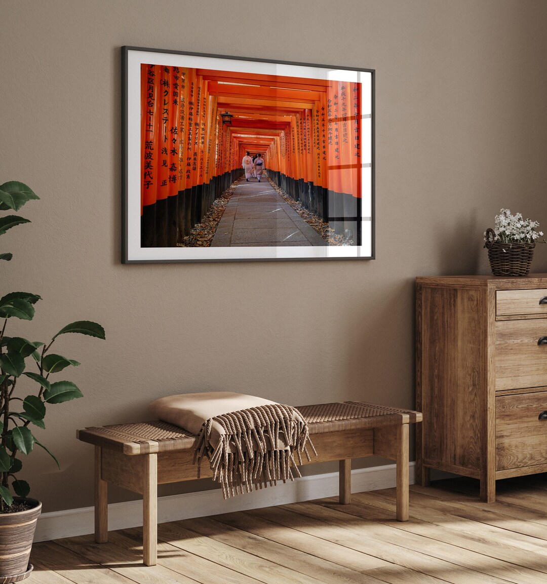 Fushimi Inari Wall Art, Kyoto Japan Art Print, Torii Gates Framed ...
