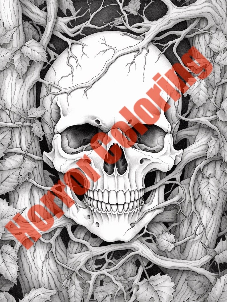 Horror Coloring Book for Adults & Teens - Evil Clowns, Skulls, Zombies ...