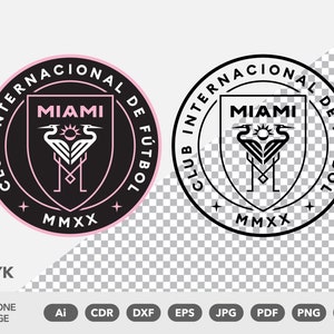 Inter Miami CF Logo Ai Cdr Dxf Eps Pdf Png Jpg Svg - Etsy Australia