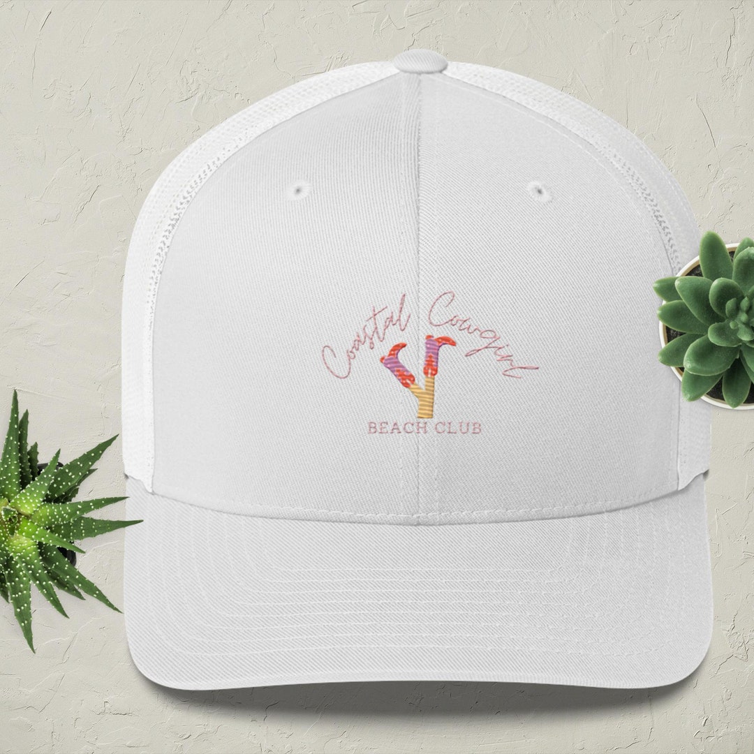Coastal Cowgirl Trucker Cap, Spring Break Trucker Hat, Trendy Womens ...