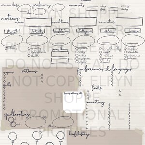 Adventurer's Journal NPC 1 Page Character Sheet - Etsy