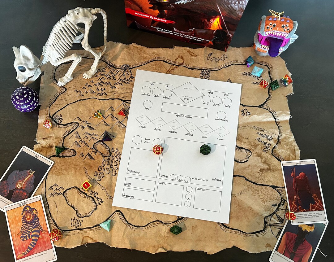 Minimalist NPC 1 Page Character Sheet - Etsy