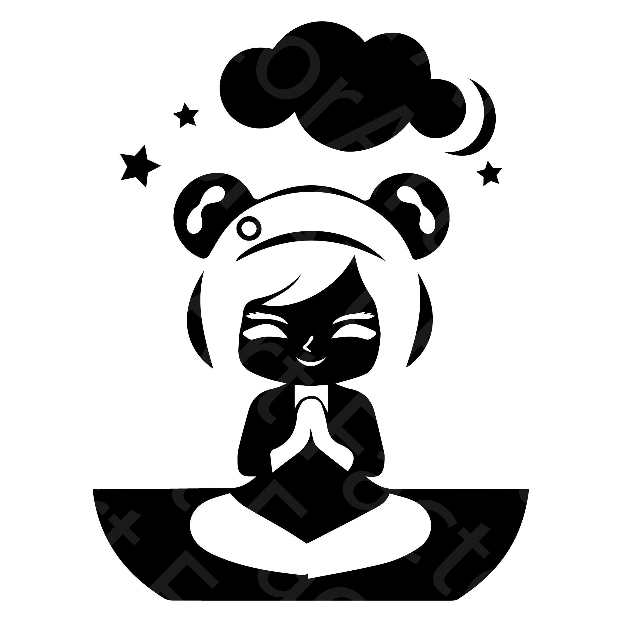 Meditation Girl SVG, Meditation Clipart, Positive Quotes, Chibi Svg ...