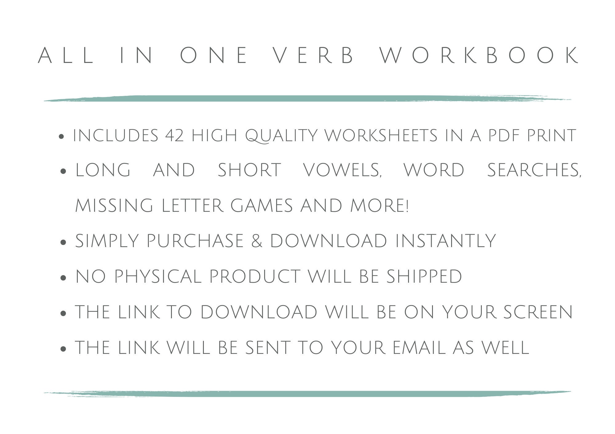 Grade 1 Verb Worksheets- 42 Page 1st Grade Workbook | Printable ...