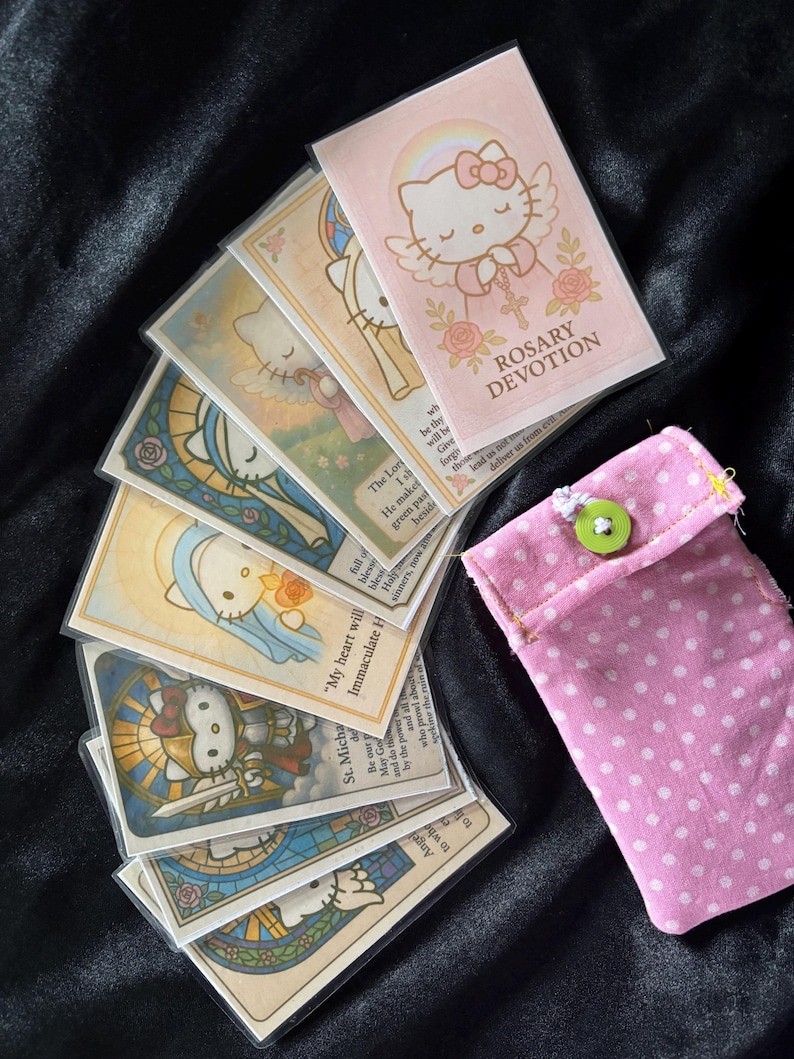 Catholic Hello Kitty Prayer Cards - Etsy
