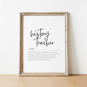 History Teacher Thank You Gift Appreciation Gift for History Teacher ...