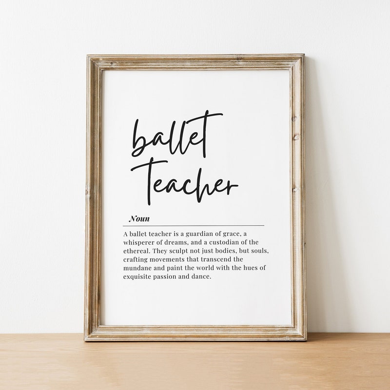 Dance Teacher Card - Etsy