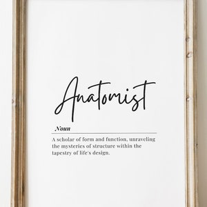 Anatomist Minimalist Wall Art, Office Decor, Instant Download, National ...