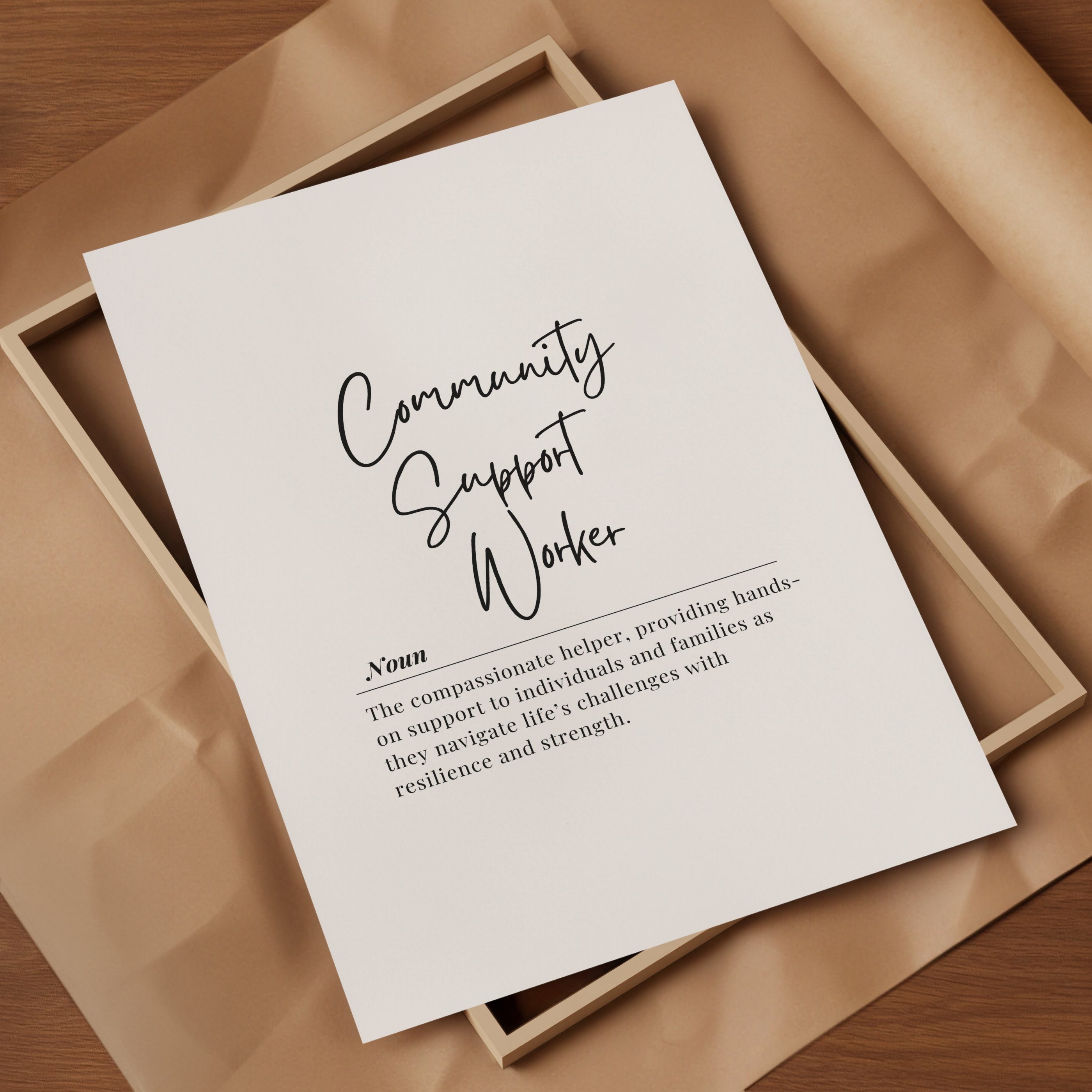 Community Support Worker Printable Art | Digital Download | Social ...
