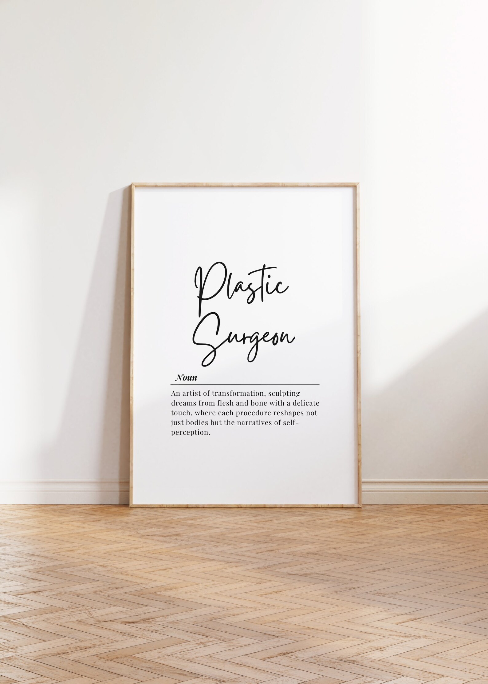 Plastic Surgeon Digital Download Definition Poster Gift Wall Art ...