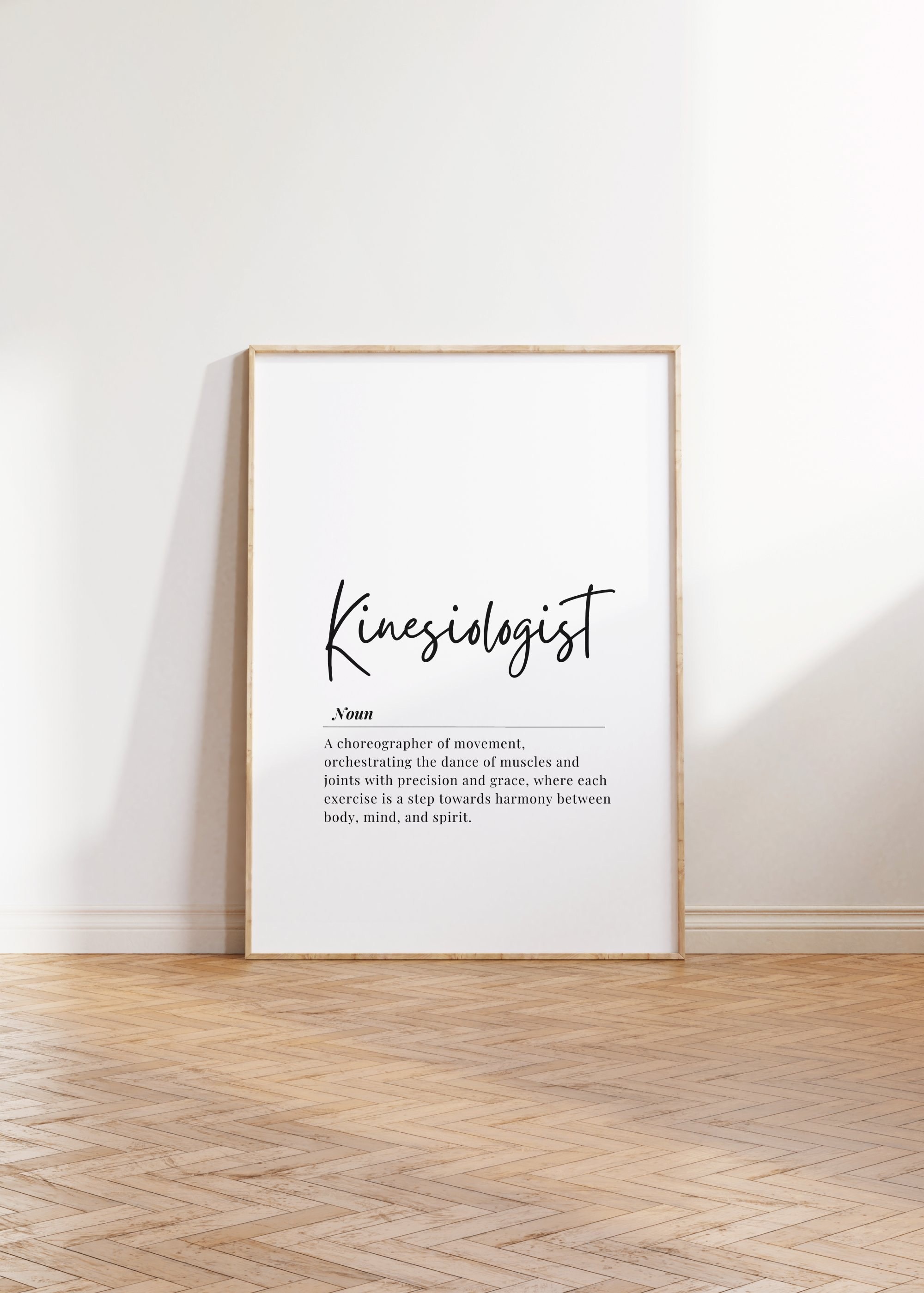 Kinesiologist Digital Download Definition Poster Gift Wall Art National ...