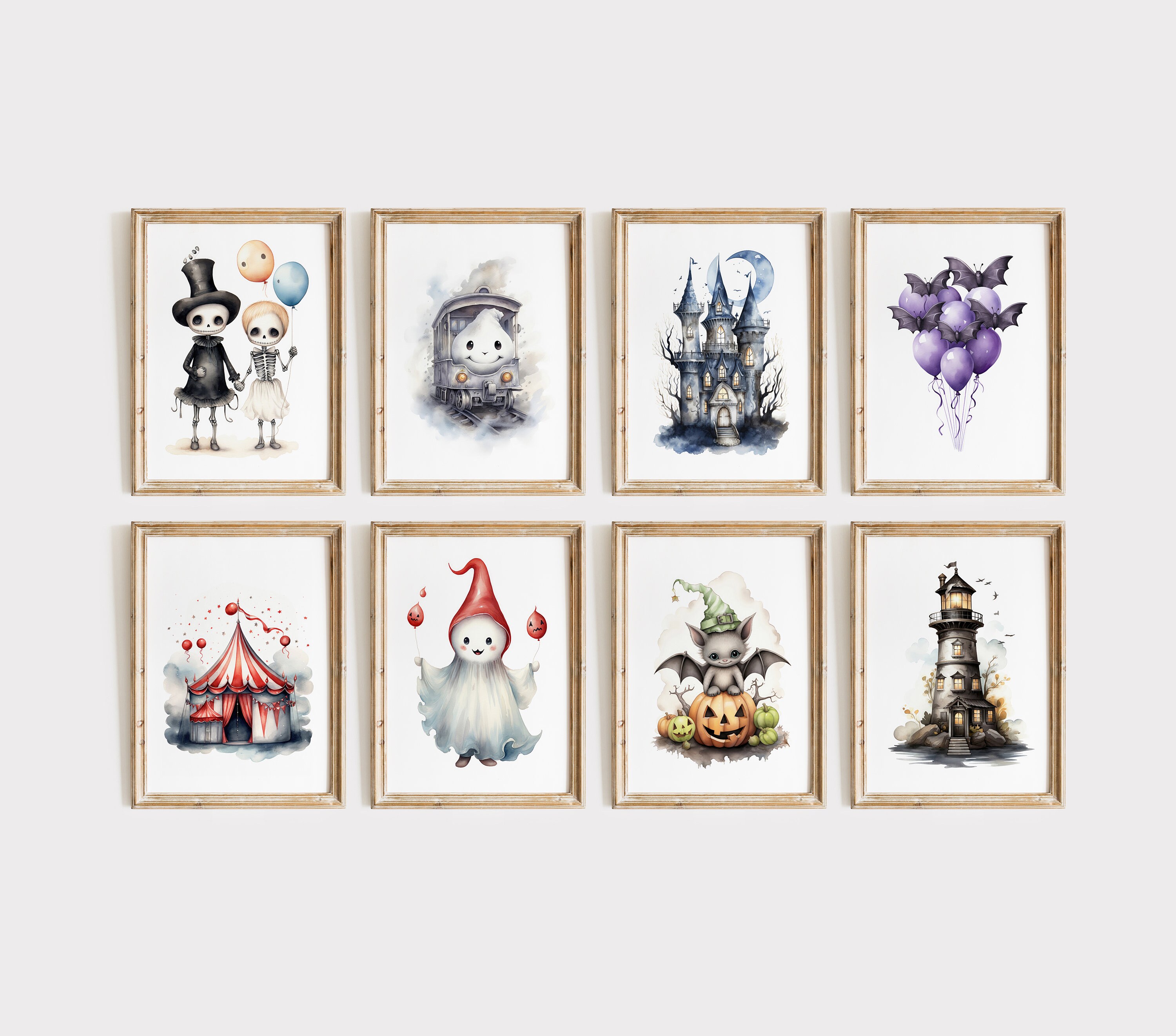 Kids Halloween 100 Mega Bundle Printable Wall Art Set Digital Download ...