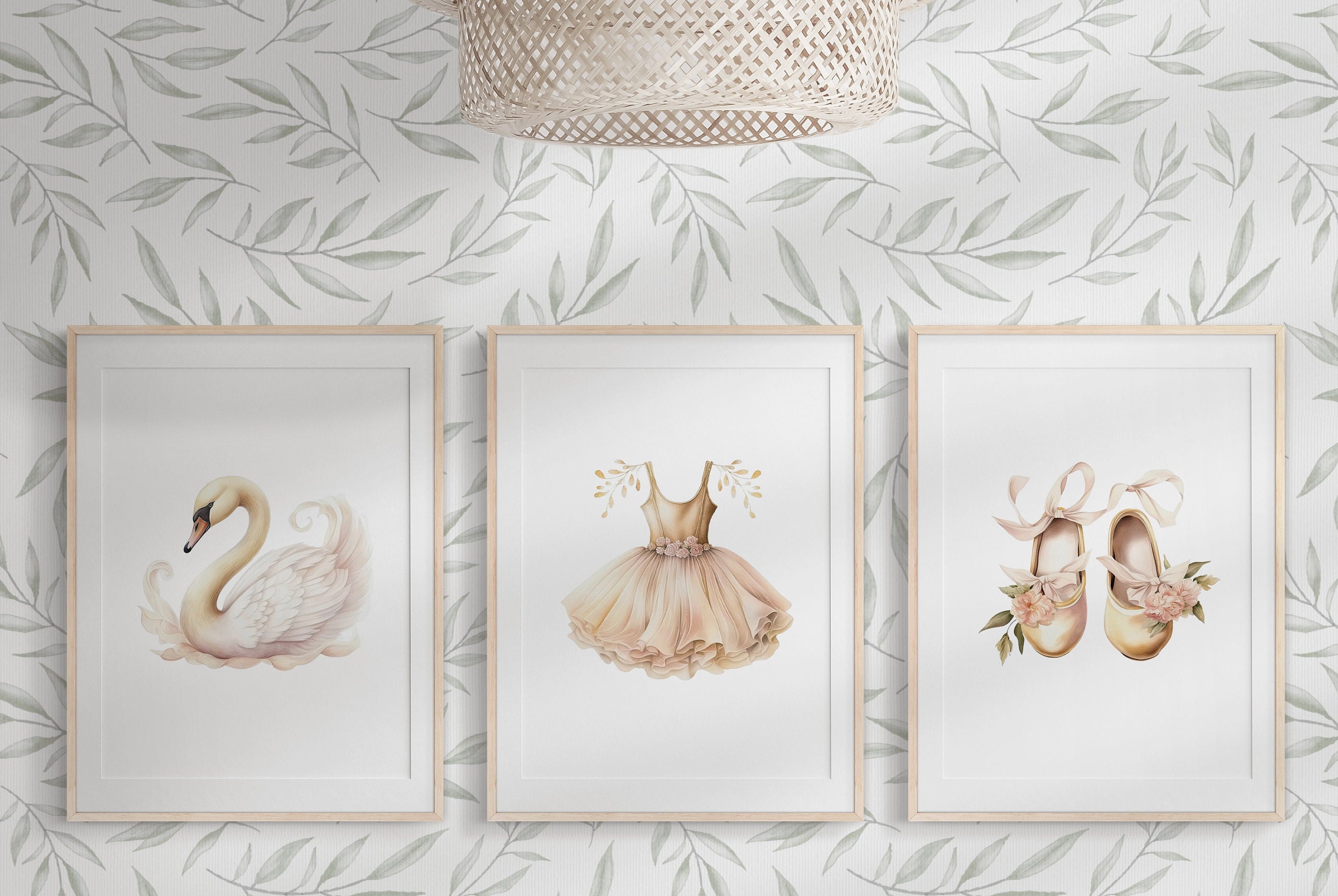 Ballet Aesthetic Room Decor Set of 6 Watercolor Illustrations Ballet ...