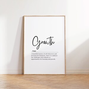 Inspirational Growth Quote Digital Print, Black and White Calligraphy ...