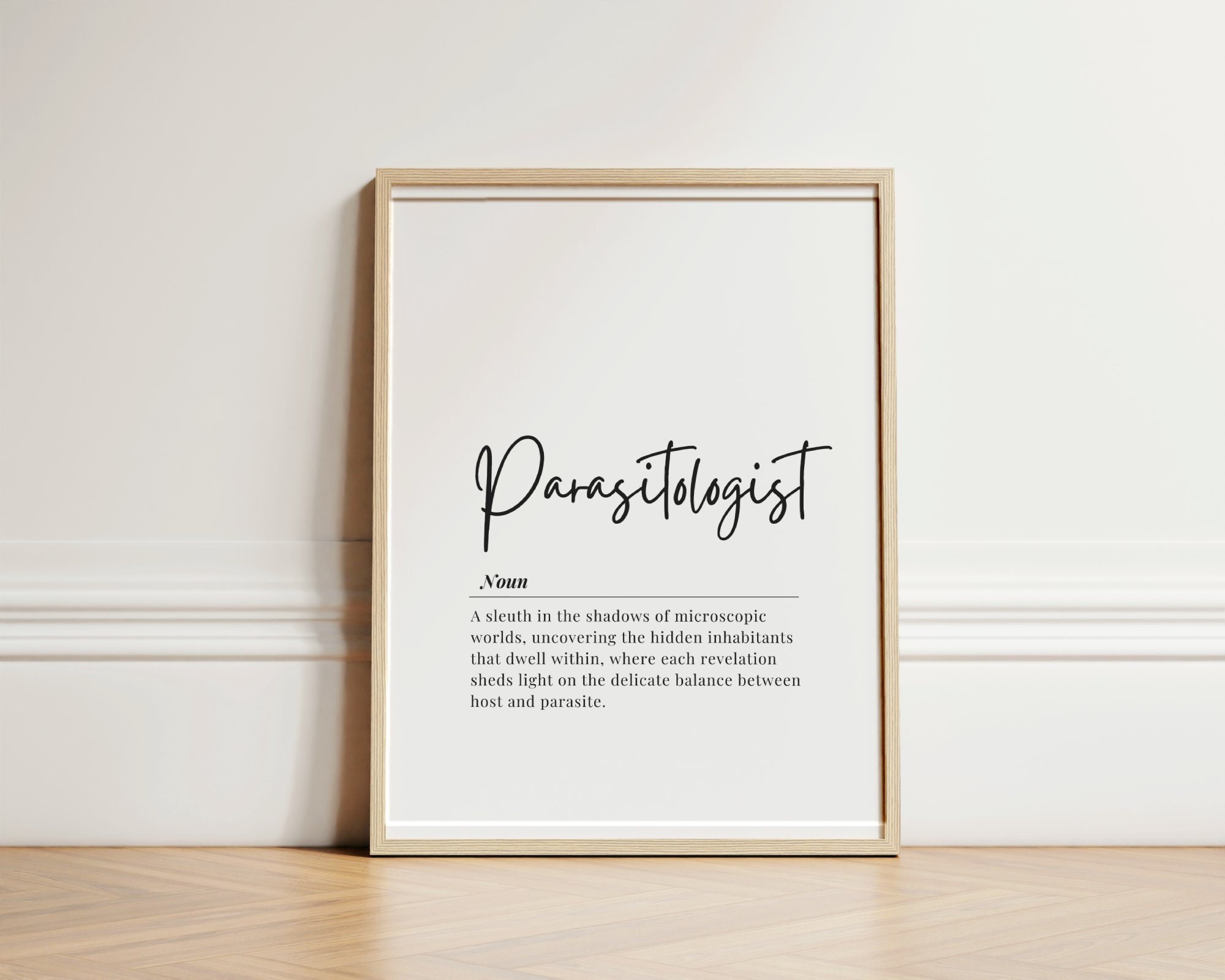 Parasitologist Digital Download Definition Poster Gift Wall Art ...