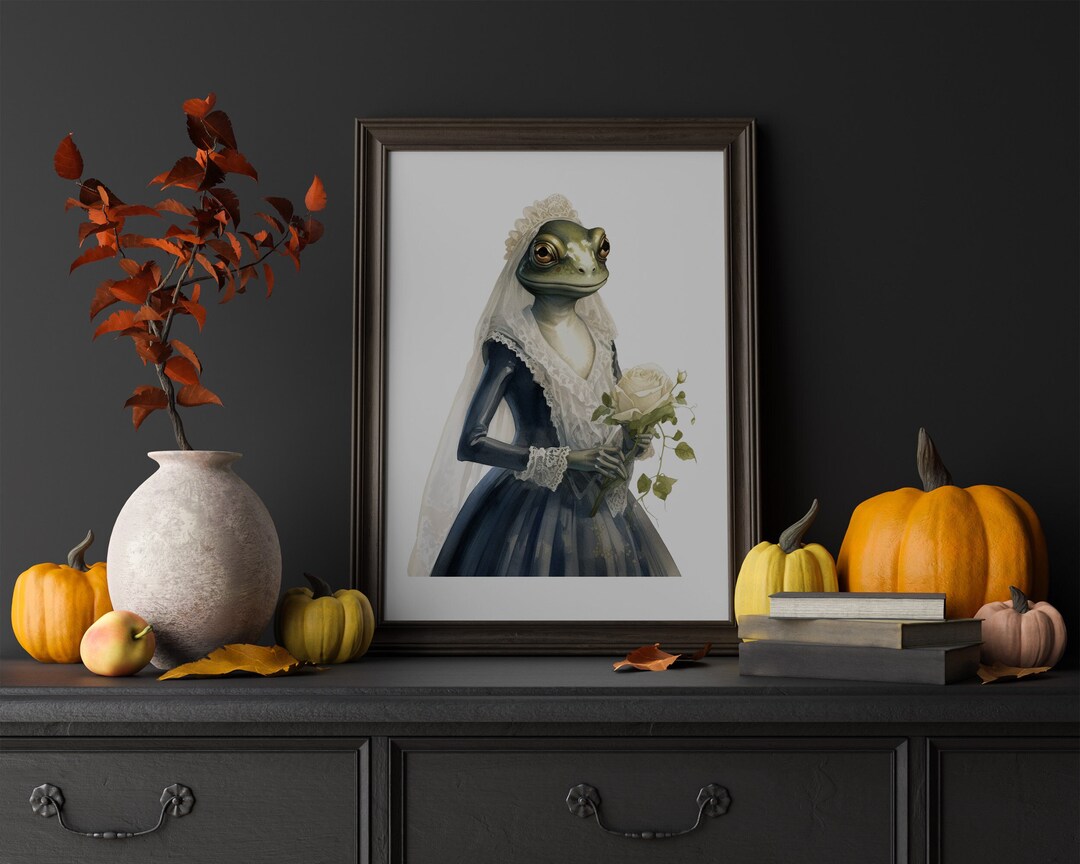 Eerie Halloween Printable - Vintage Toad Lover Painting - Spooky Season ...