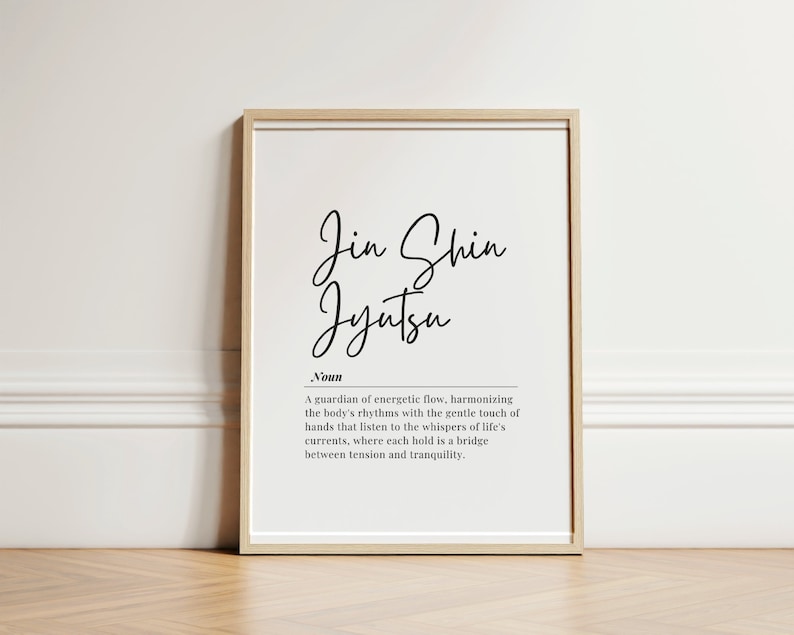 Jin Shin Jyutsu Digital Download Definition Poster Gift Wall Art ...