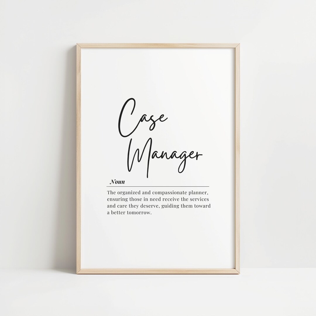 Case Manager Office Decor, Printable Wall Art, Digital Download ...