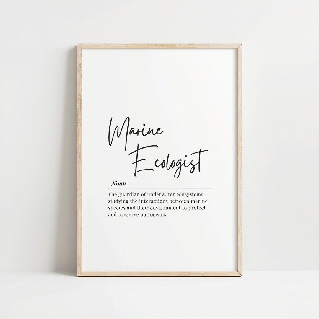 Marine Ecologist Digital Art Print Professional Environmental Quote ...