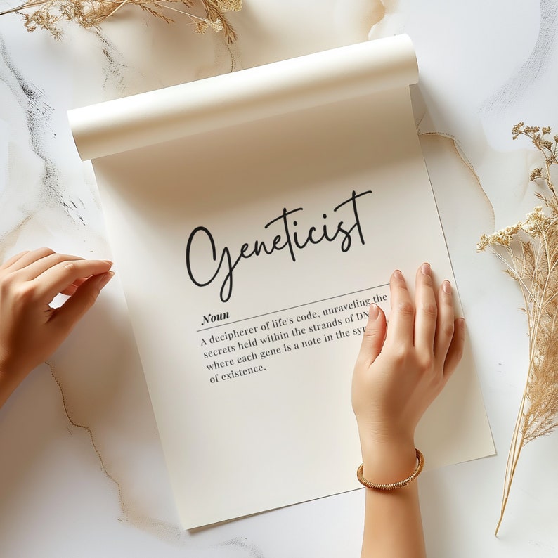 Genetics Lover Digital Print, Modern Home Office Wall Art, Science ...