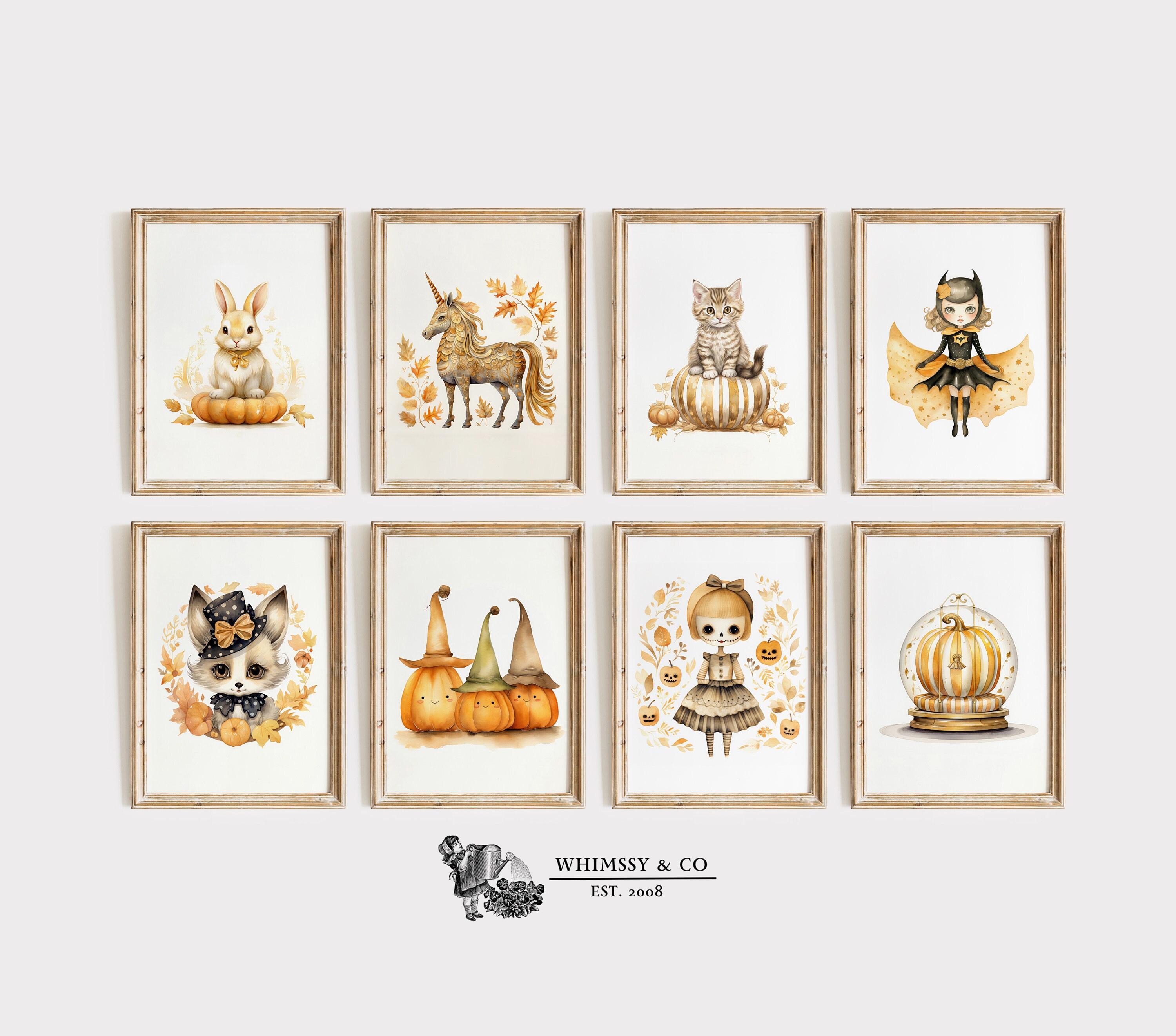 Kids Halloween 100 Mega Bundle Printable Wall Art Set Digital Download ...