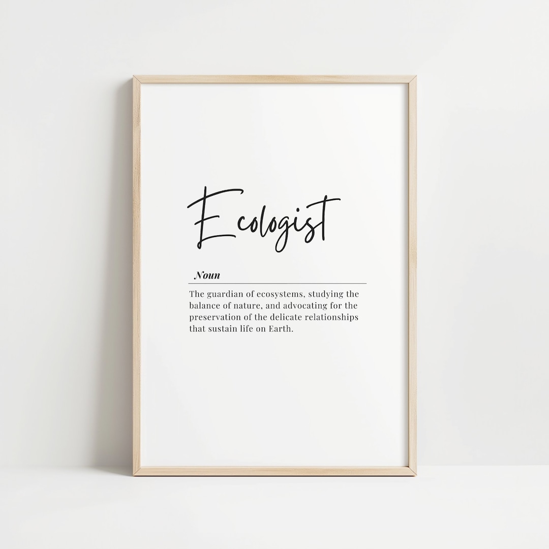 Ecologist Definition Digital Wall Art, Nature Lover Gift, Eco-friendly ...