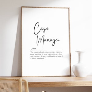 Case Manager Office Decor, Printable Wall Art, Digital Download ...