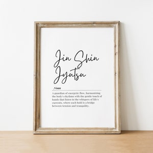 Jin Shin Jyutsu Digital Download Definition Poster Gift Wall Art ...