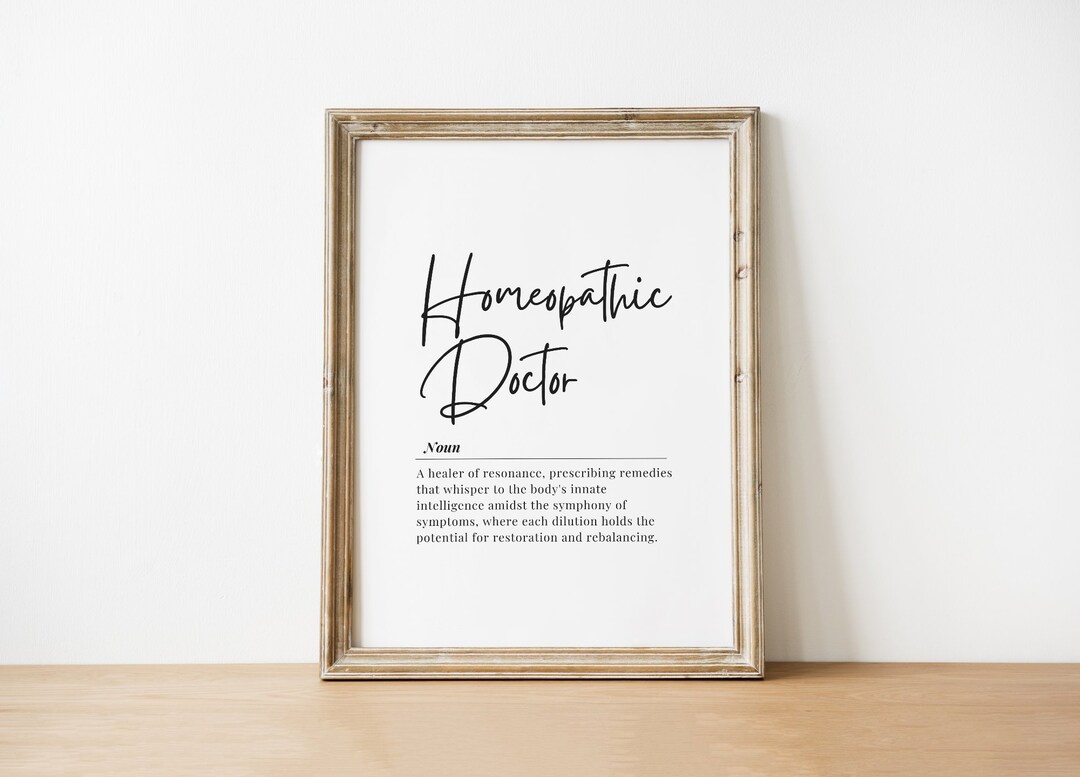 Homeopathic Doctor Digital Download Definition Poster Gift Wall Art ...