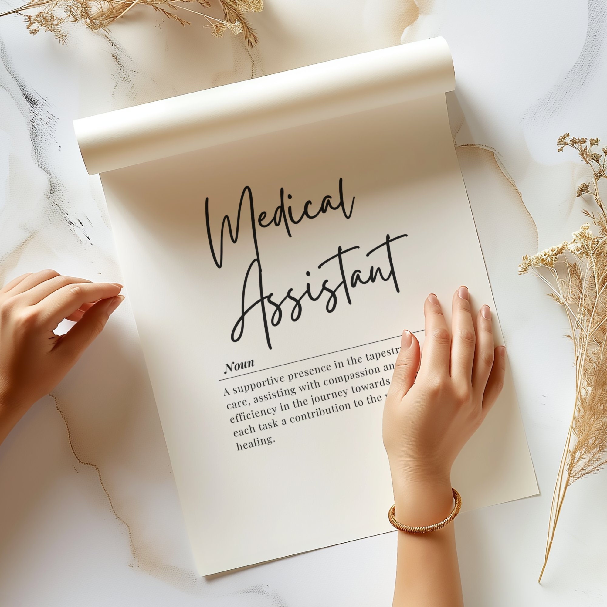 Medical Assistant Definition Art: Healthcare Office Decor (digital ...