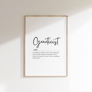 Genetics Lover Digital Print, Modern Home Office Wall Art, Science ...
