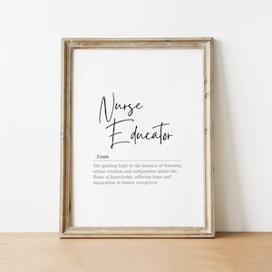 Nurse Educator Gift, National Nurses Week, Digital Download Definition ...