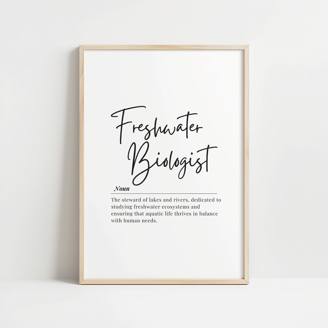 Freshwater Biologist Definition Art Print: Scientist Gift (digital ...