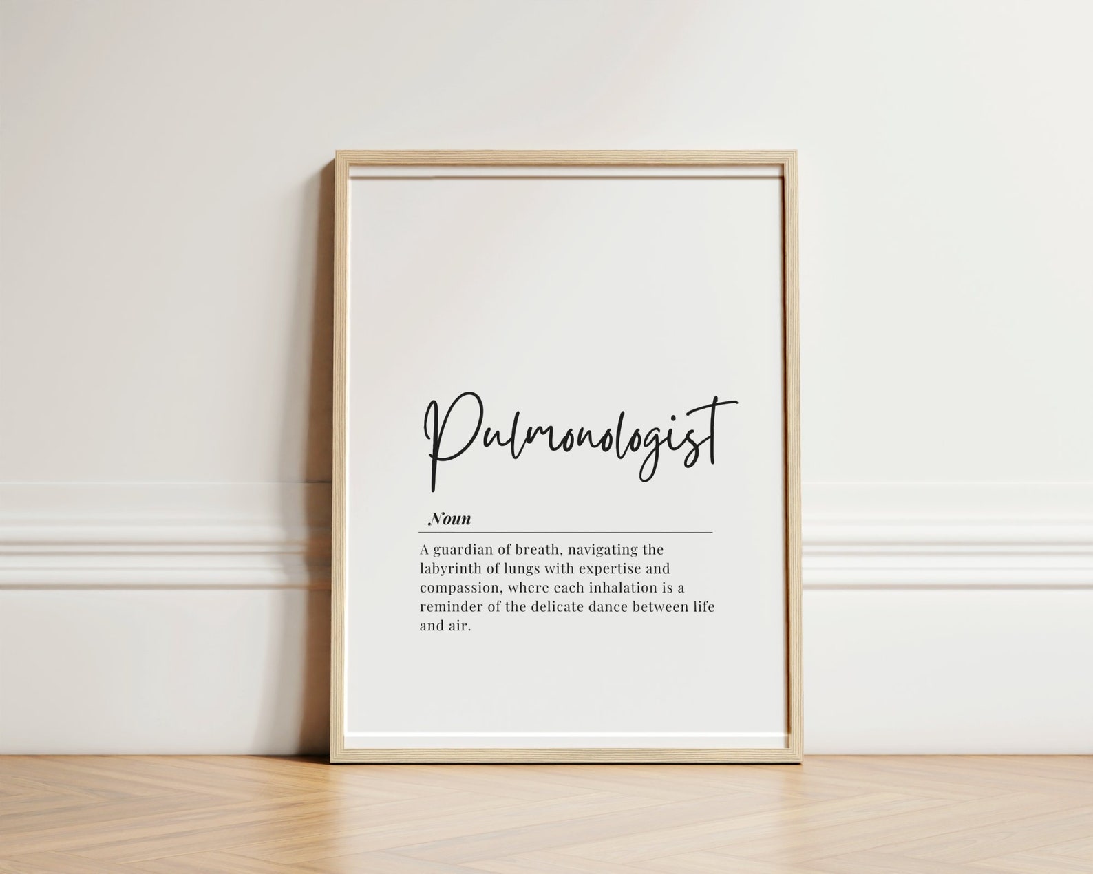 Pulmonologist Digital Download Definition Poster Gift Wall Art National ...