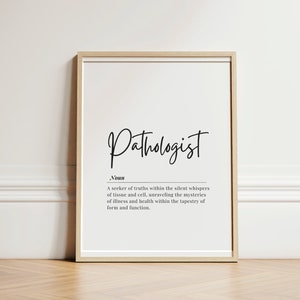 Pathologist Definition Printable Wall Art, Minimalist Medical ...