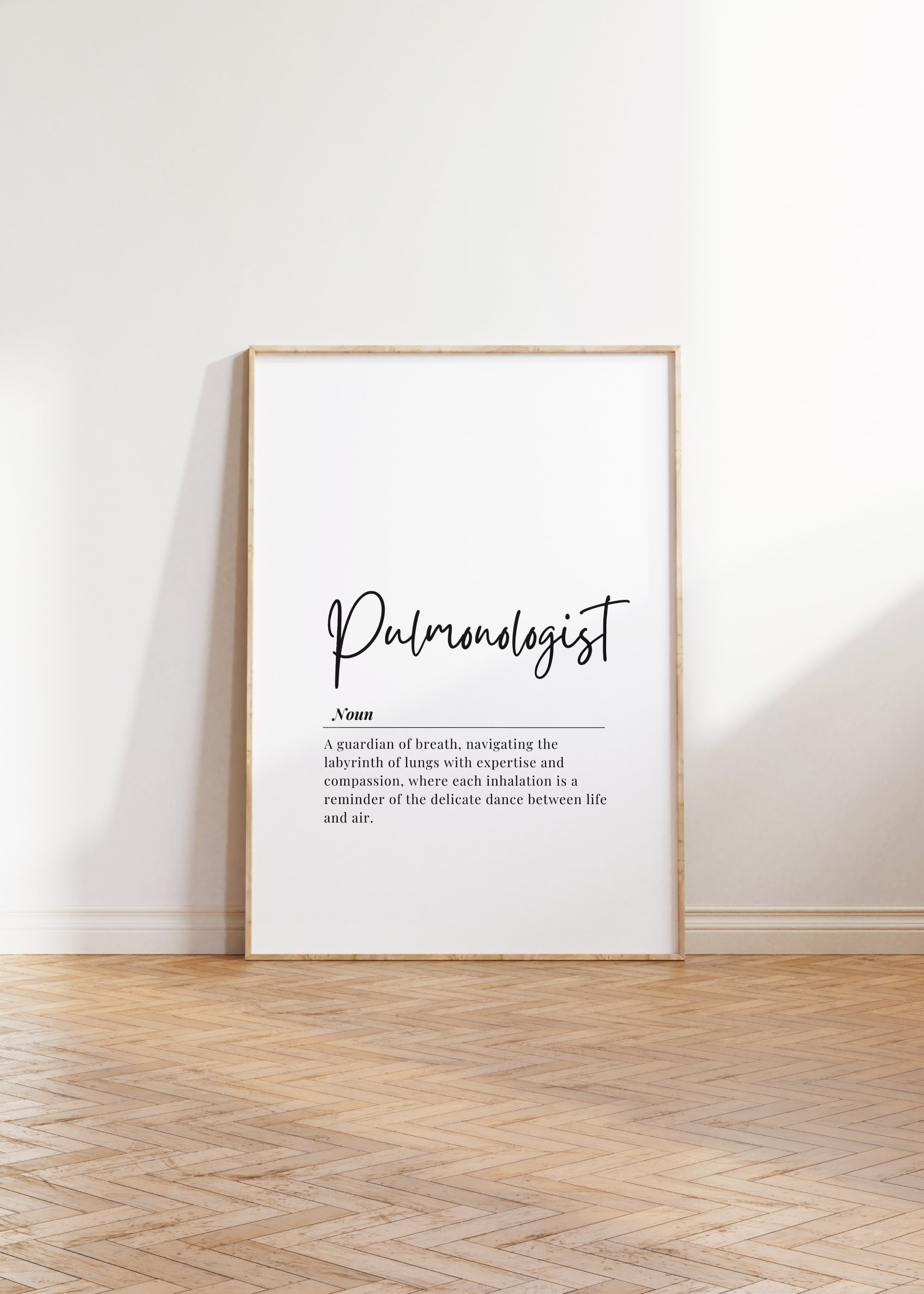 Pulmonologist Digital Download Definition Poster Gift Wall Art National ...