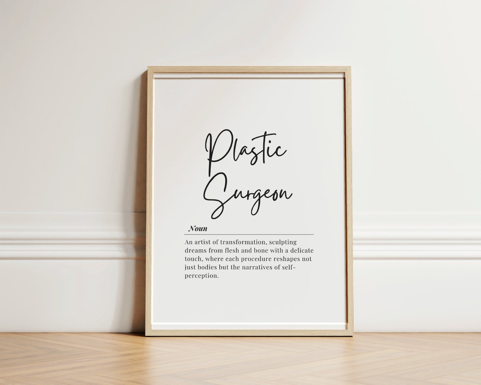 Plastic Surgeon Digital Download Definition Poster Gift Wall Art ...