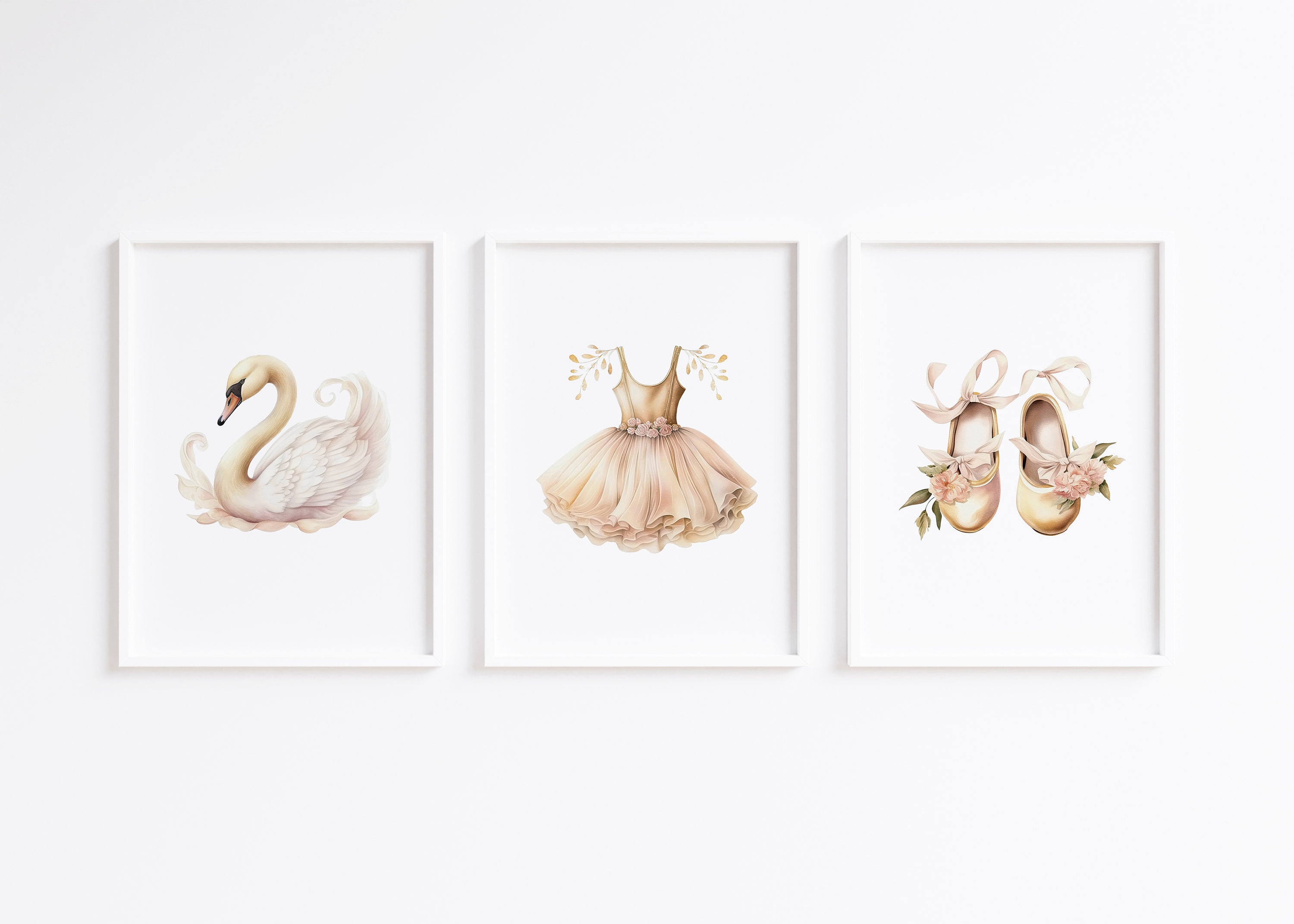 Ballet Aesthetic Room Decor Set of 6 Watercolor Illustrations Ballet ...
