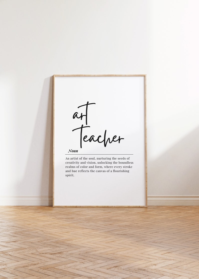 Art Teacher Gift, Art Teacher Definition Print, Teacher Thank You,art ...