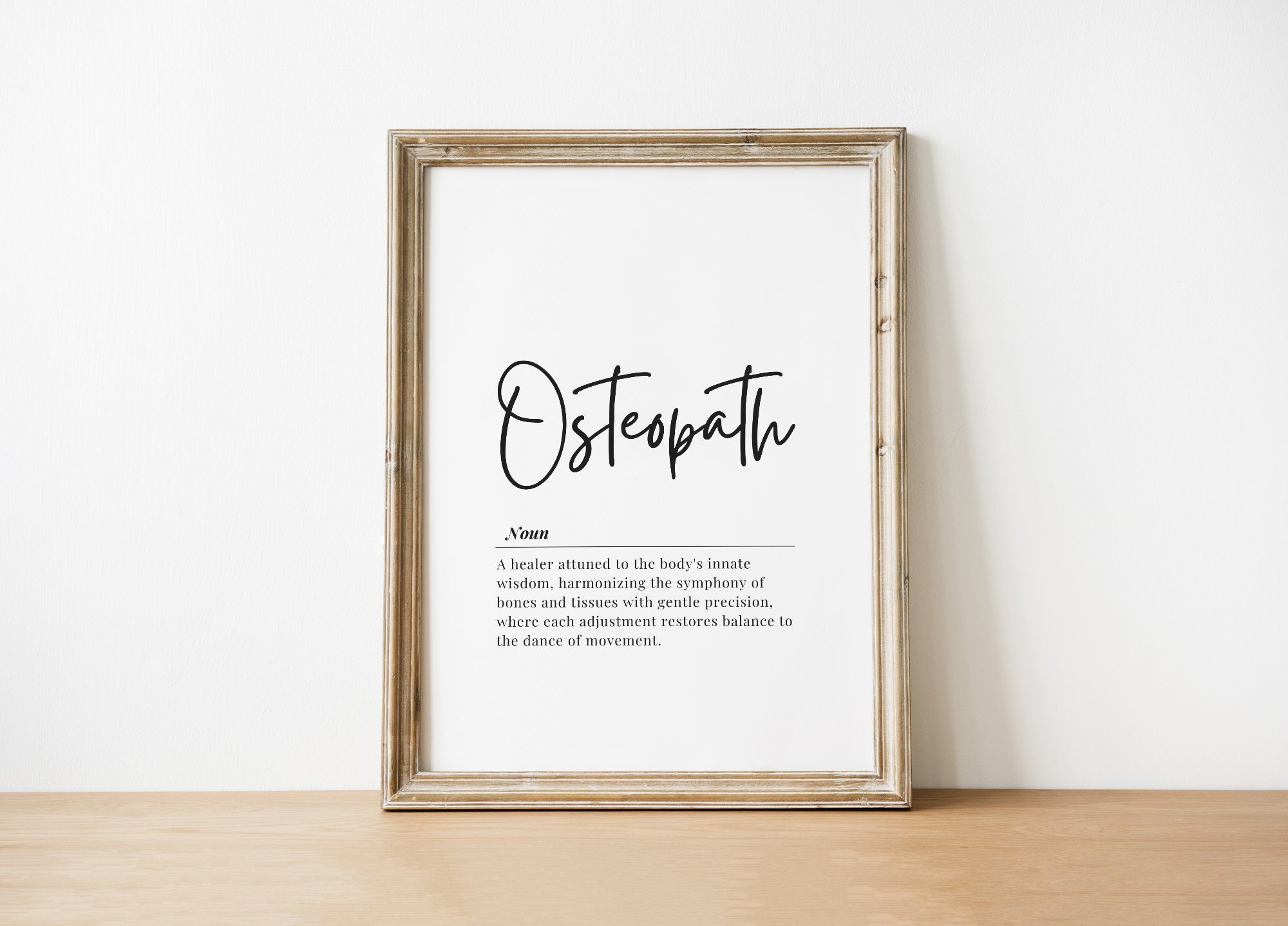 Osteopath Digital Download Definition Poster Gift Wall Art National ...