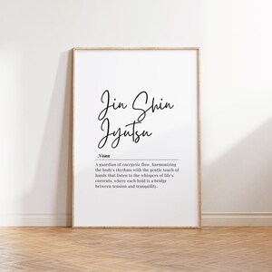 Jin Shin Jyutsu Digital Download Definition Poster Gift Wall Art ...