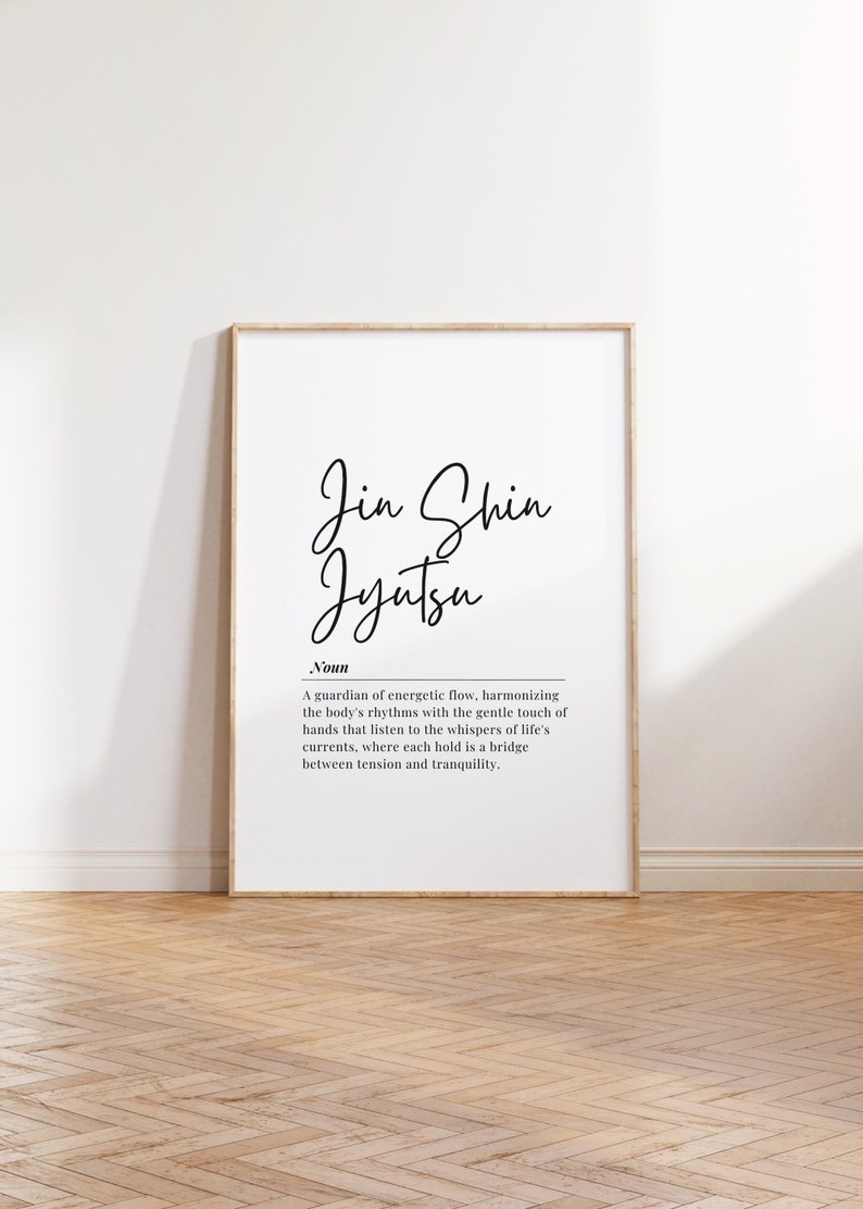 Jin Shin Jyutsu Digital Download Definition Poster Gift Wall Art ...